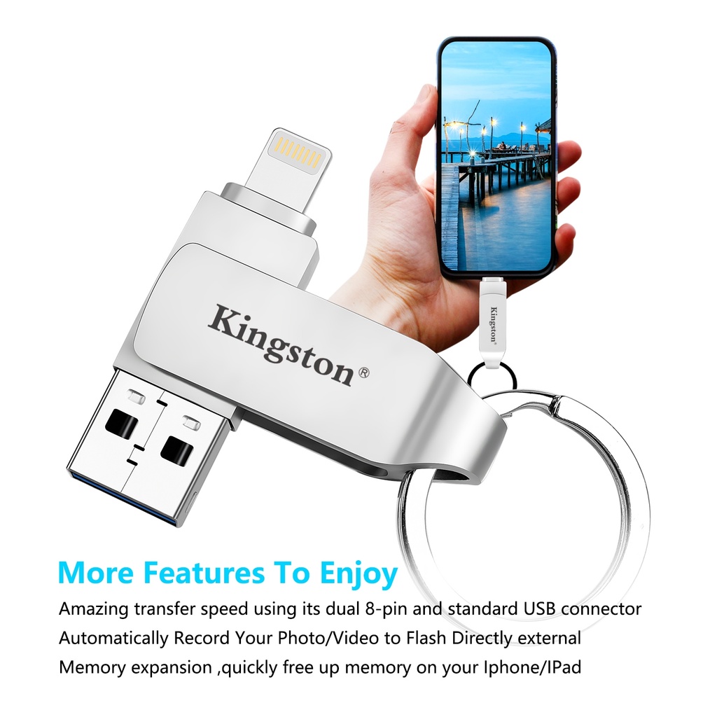Kingston 2 in 1 Otg Pendrive 2TB Thumb Drive Usb Pendrive For iPhone ...