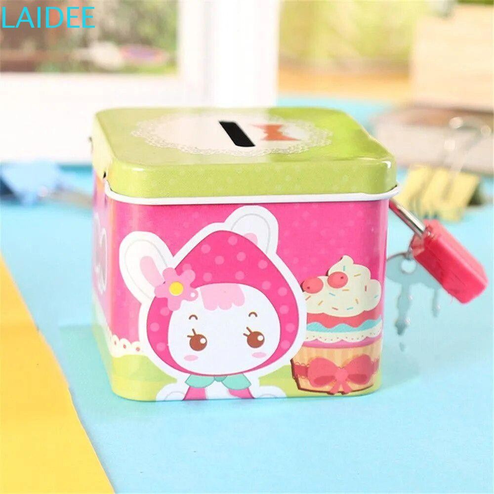 LAIDEE Cartoon Piggy Bank, Cute Cartoon Square Change Jar, Random Color ...