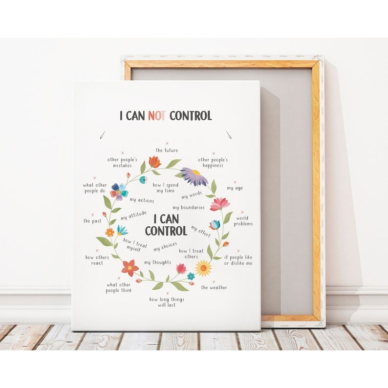 Things I Can Control Therapy Office Decor Growth Mindset Mental Health ...