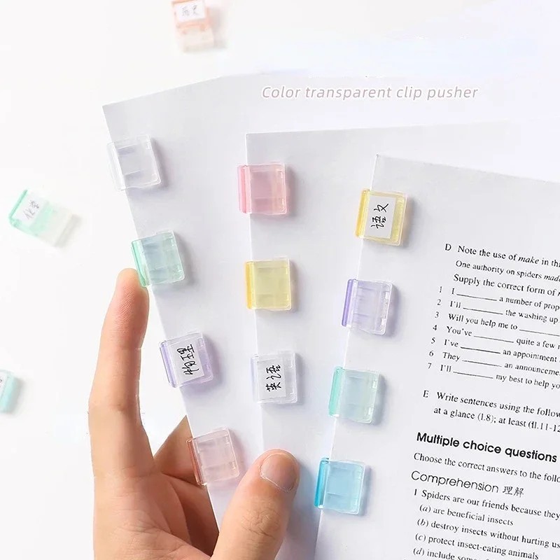Push Clips Transparent Clips Office File Clips Student Material Fixed ...
