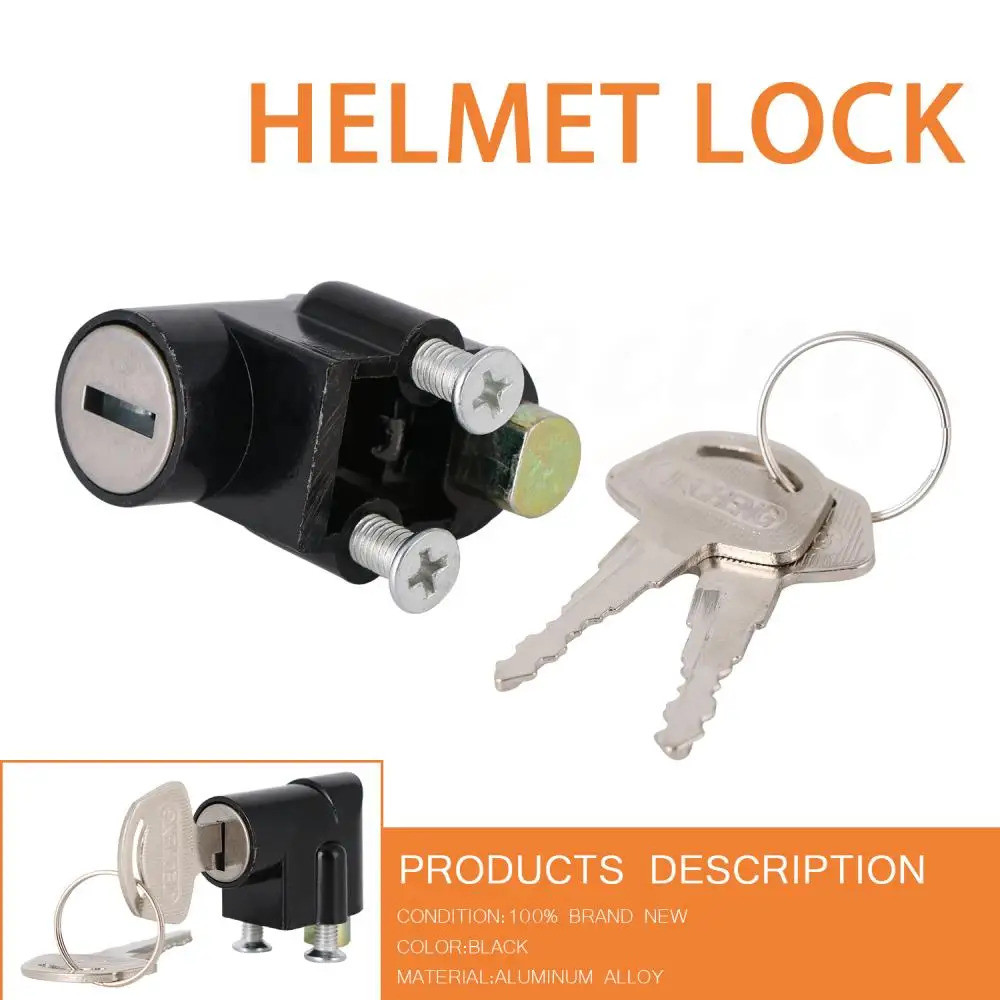 Motorcycle Handlebar Helmet Lock Security Portable Anti-theft Key For ...