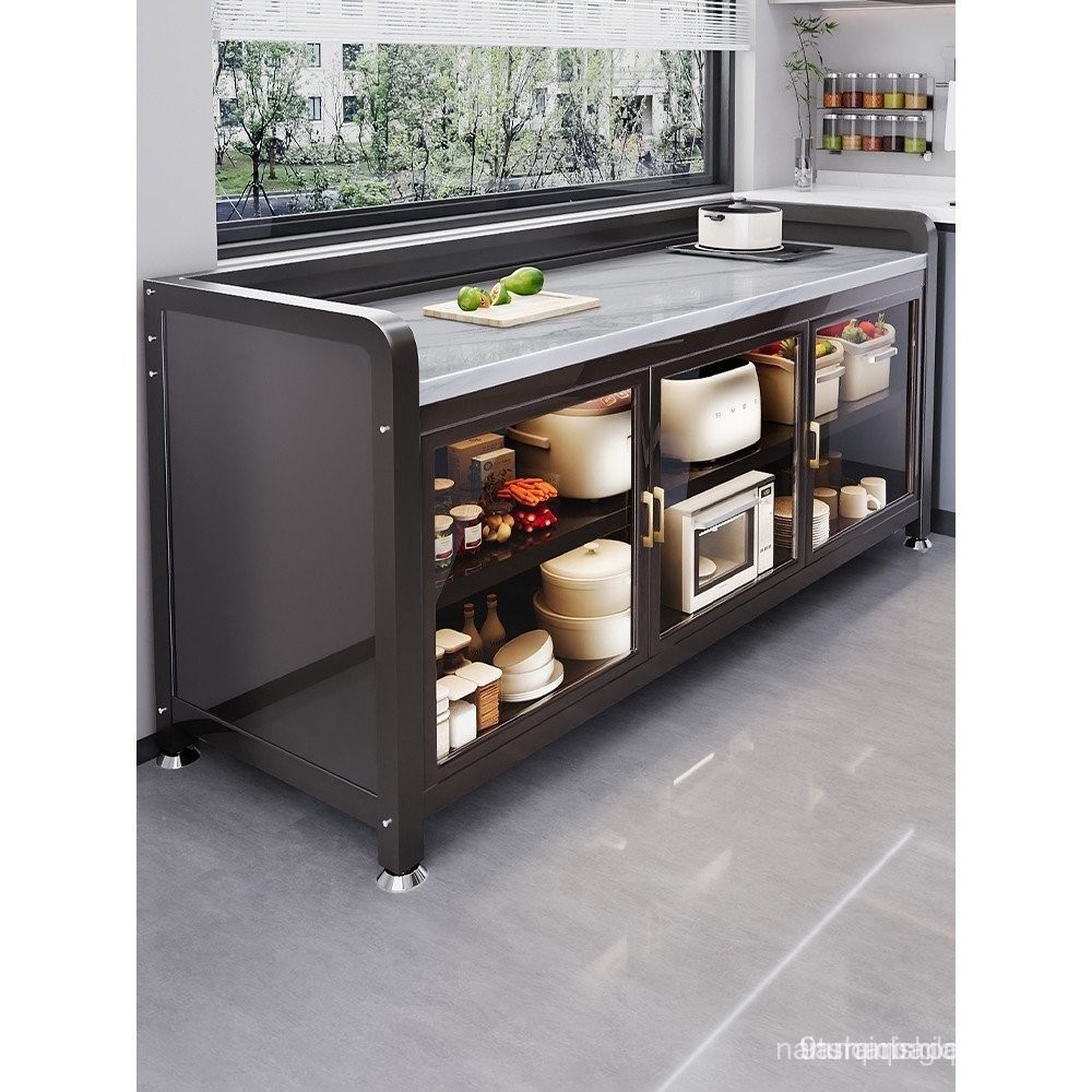 Jumeishi Stone Plate Kitchen Storage Cabinet Cutting Station Console ...