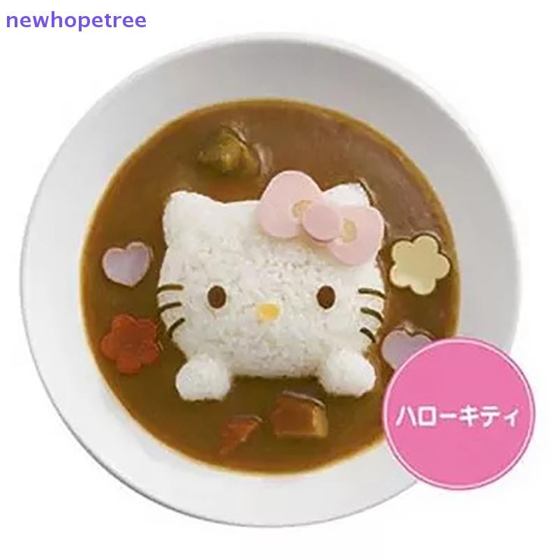 NTPH 1Set Cartoon KT Cat Shape Silicone Rice Ball Mold Rice Ball Bento ...