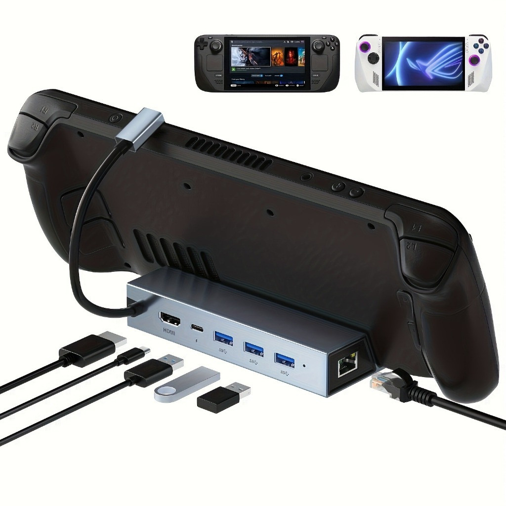 Steam Deck Game Console Dock To HDMI 4K 60HZ USB RJ45 PD 100W Charge ...