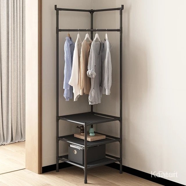 GANTUNGAN MONEY Corner Clothes Hanger Rack - 360 Clothes Hanger Rack ...