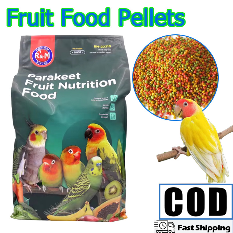 R&M Parakeet Fruit Nutrition Pellets - Vitamin-Rich Bird Food with ...