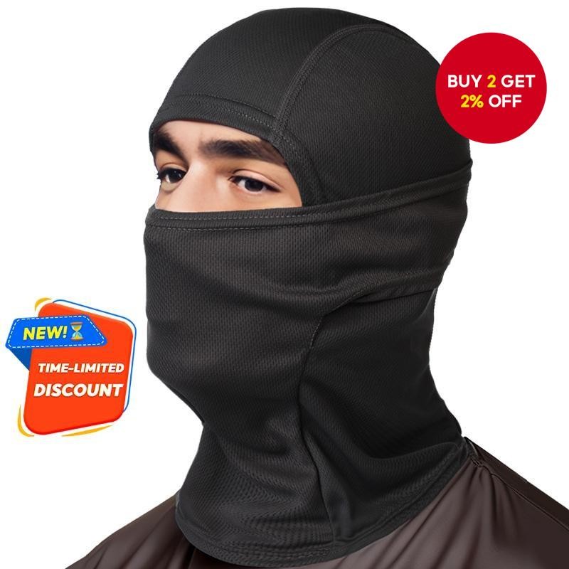 Black Balaclava Motorcycle Full Face Mask - Breathable, Comfortable ...