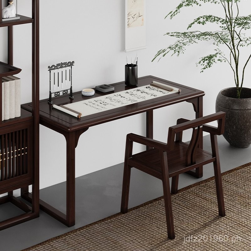 Study Room Minimalist Desk Solid Wood Chinese Style#Desk Writing Table ...