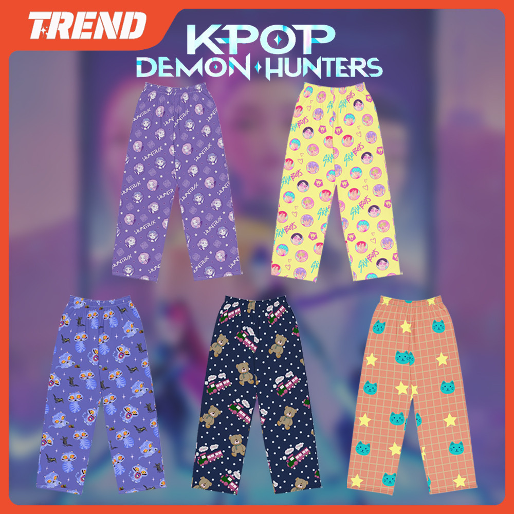 KPop Demon Hunters Pajama Pants Unisex Plus Size Fashion Cartoon Saja ...