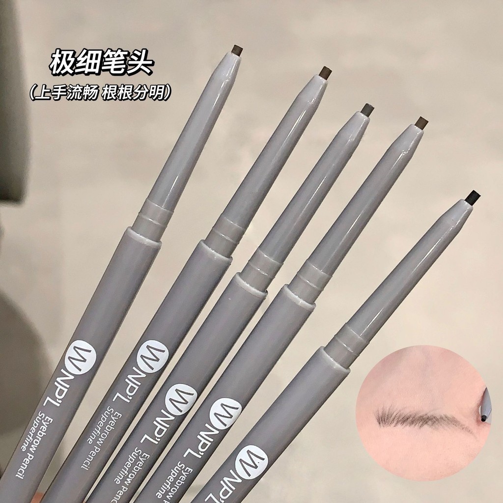 WNPL Double-Headed Ultra-Fine Eyebrow Pencil Waterproof Sweat-Proof Not ...