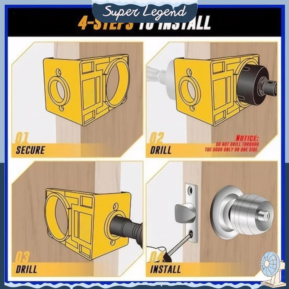 1-3/8 Inch - 1-3/4 Inch Door Lock Installation Kit Carbon Steel ...