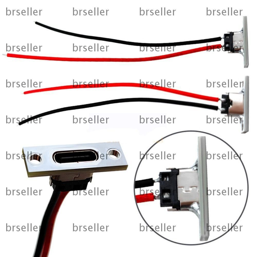 BRSELLER USB Jack, 2P Type-C Female Connector Jack, Strip Line Of Solder Joint 2Pin High-quality ...
