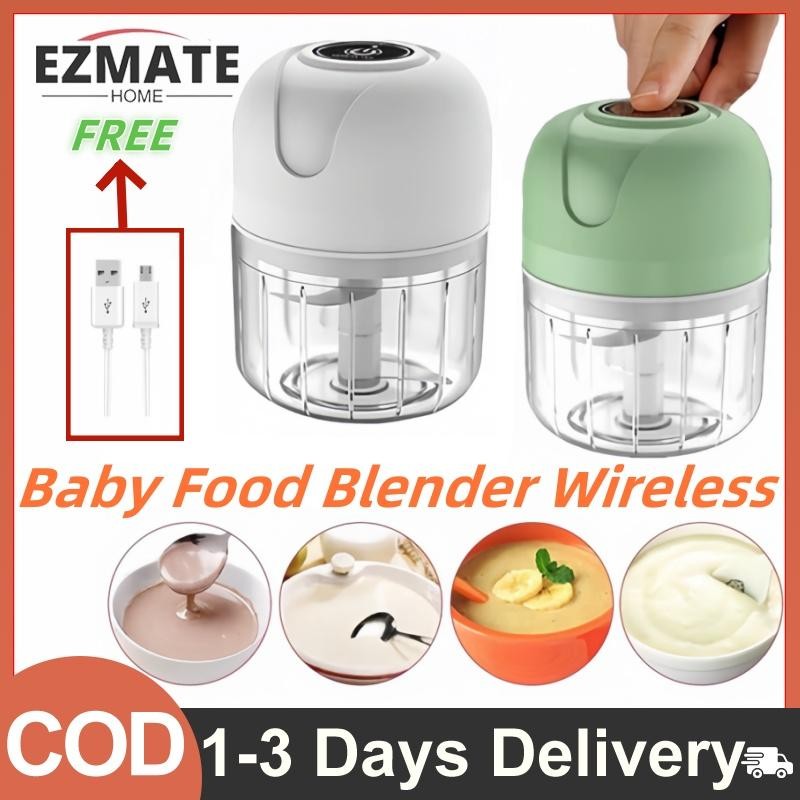 250ml Portable Baby Food Blender Wireless Rechargeable Multi Use Food ...