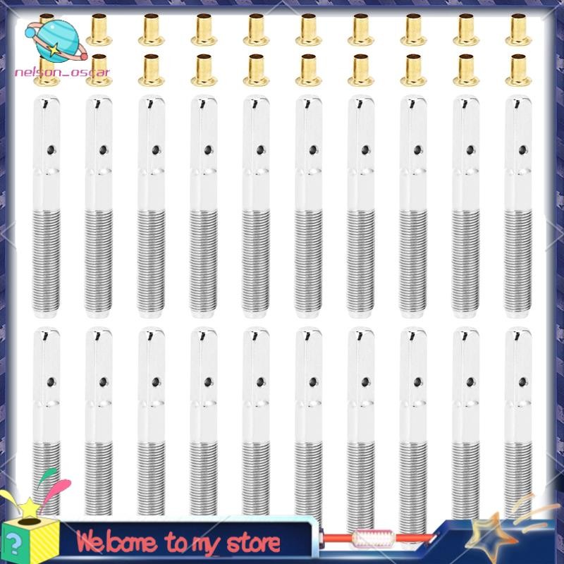 20 Pcs Lyre Harp Tuning Pin Nails with 20 Pcs Rivets Set for Lyre Harp ...