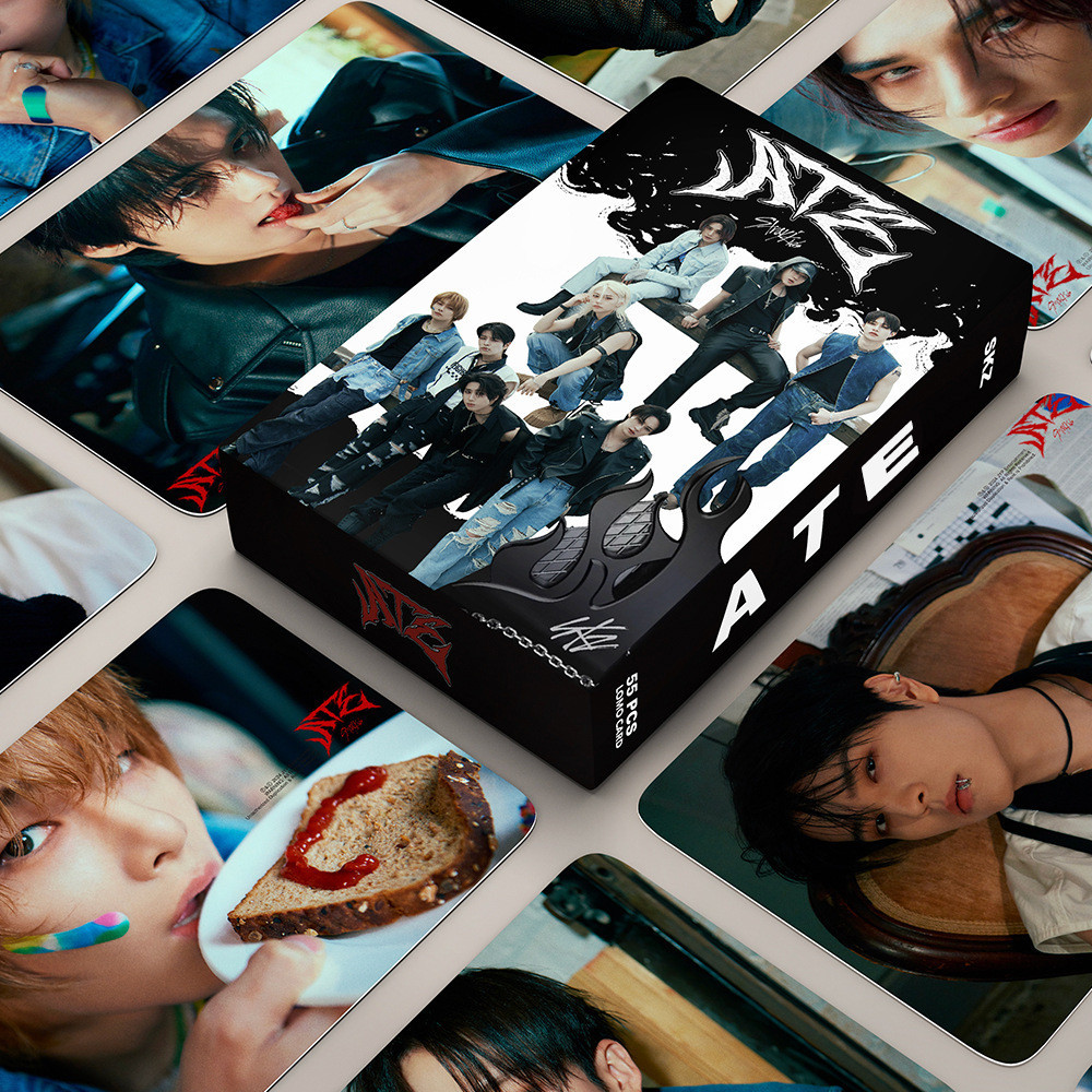 55pcs STRAY KIDS SKZ HOP Lomo cards ATE Lose My Breath Magic School SKZ ...