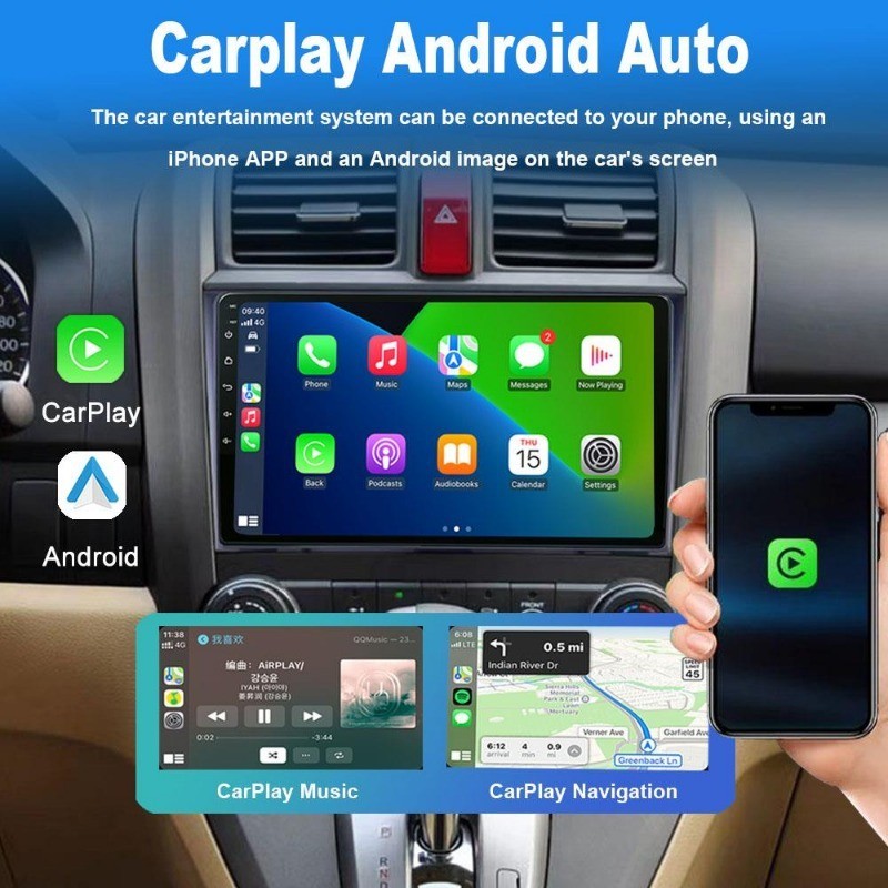 Android Car Stereo with 360 camera [Android 14 QLED 1280*720] 2din 9 ...