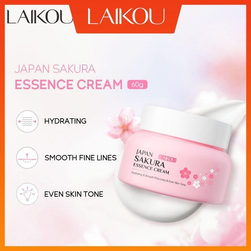 LAIKOU Japan Sakura Essence Cream Brightening Anti-aging Skin Rejuvenating Moisturizer 60g ...