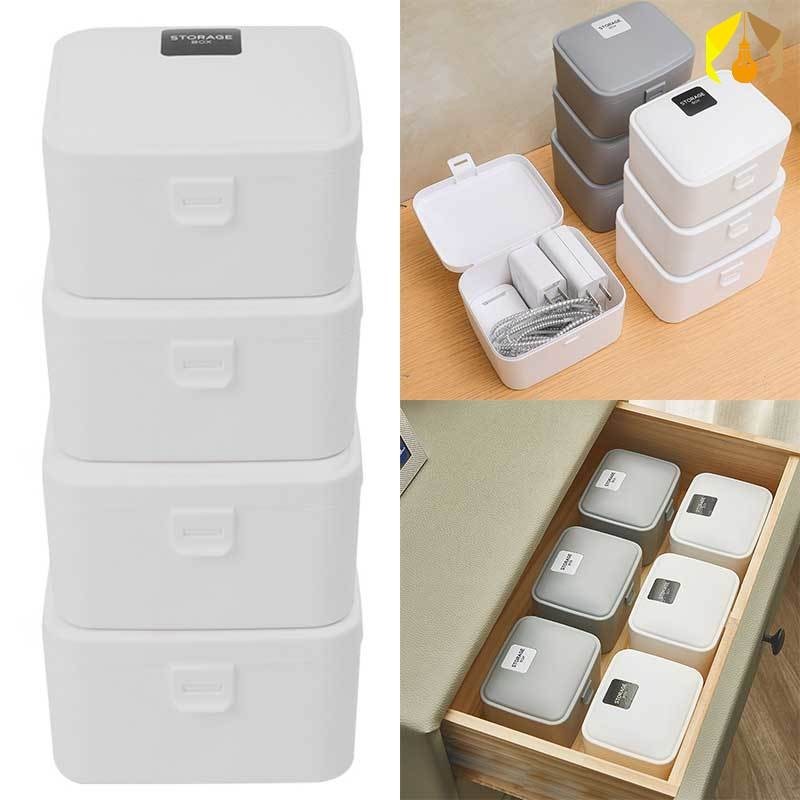 Multi Functional Plastic Square Storage Box - White Large Capacity ...
