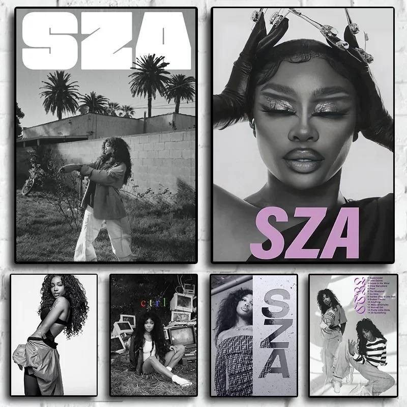 Music Album Pictures American Pop Singer Star SZA Posters for Room Bar ...