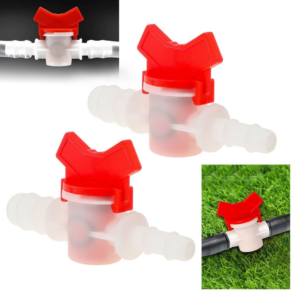2pcs 3/8inch to 5/8inch Hose Barbed Ball Valve for Drip Irrigation ...