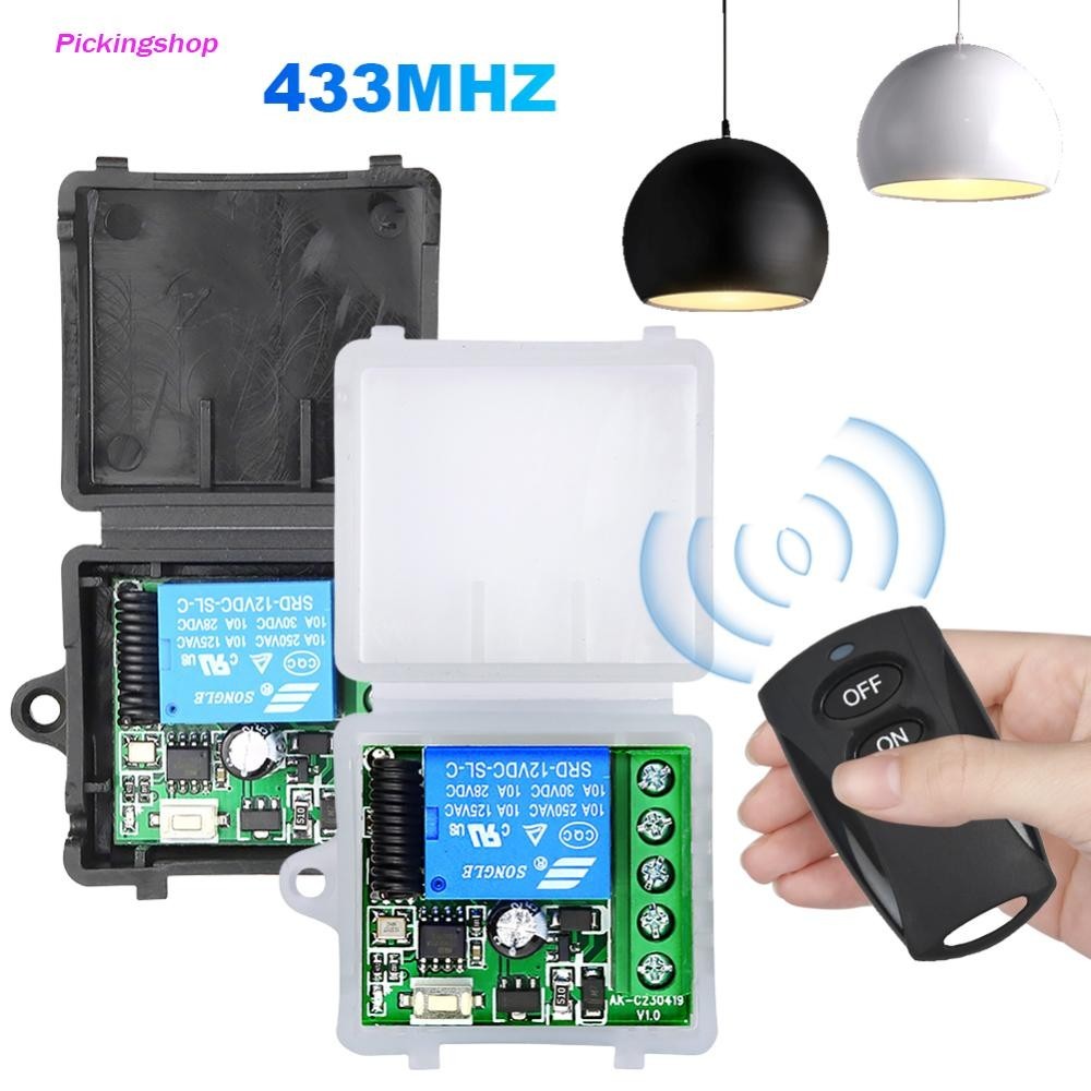 433MHz Mini Module 1CH DC 12V Relay Receiver Module 10A for Fan LED ...