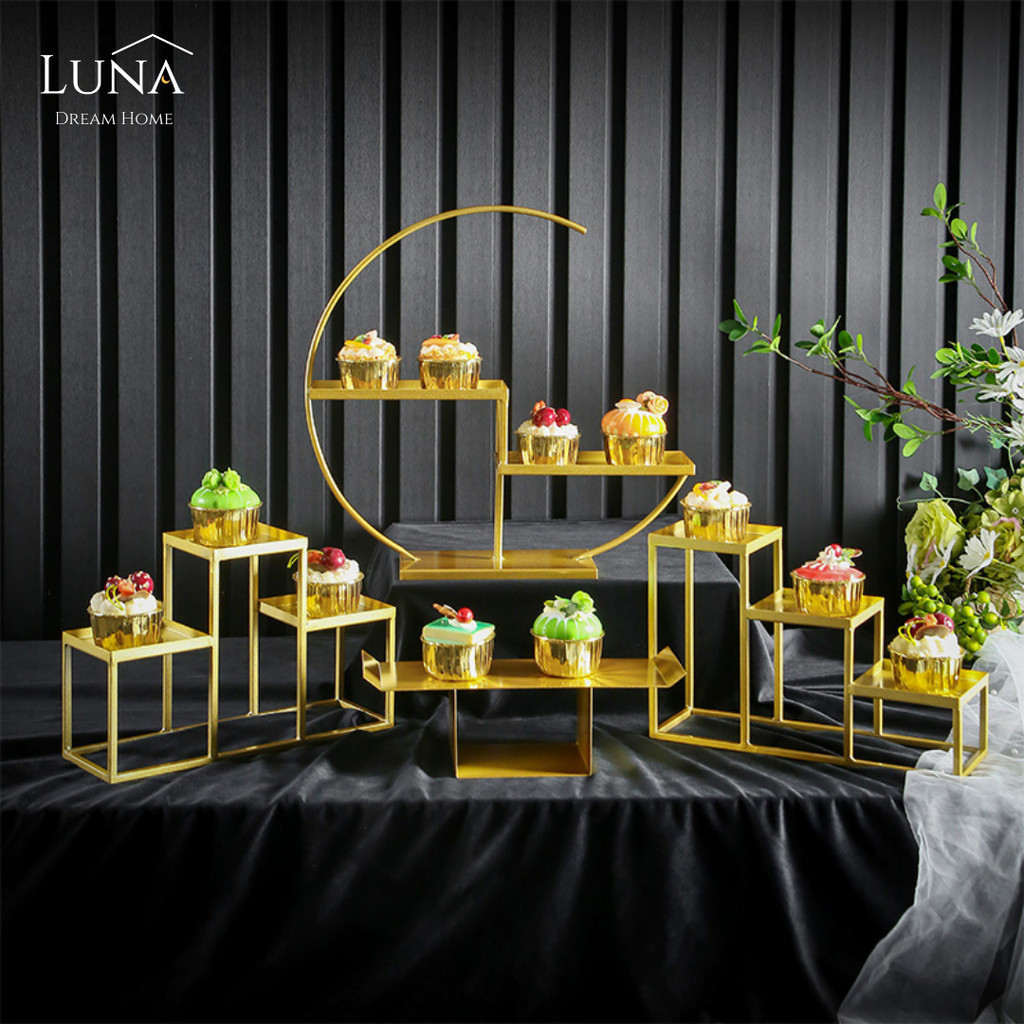 LUNA [Verve Cake Stand Set] Bakery Dessert Display Birthday Cupcake ...