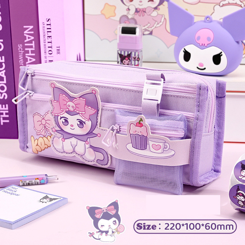 5 Layers Sanrio Kuromi Melody Loppy Cartoon Pencil Case MultiFunction ...