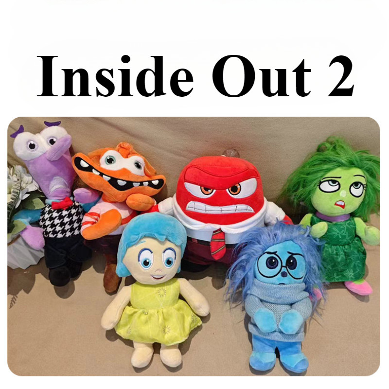 Disney Inside Out 2 Plush Toys, Anger Sadness Disgust Fear Joy Anxiety ...