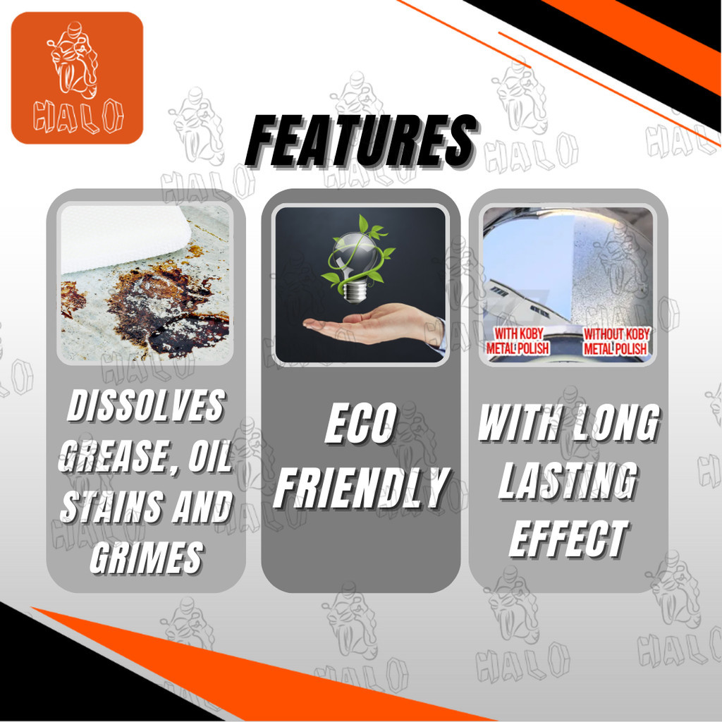[HALO MOTOR] KOBY METAL POLISH 200ML | Shopee Philippines
