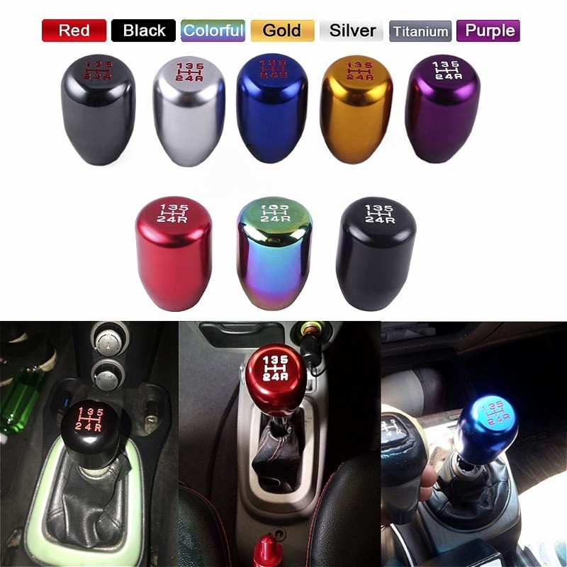 Aluminum Alloy Car Modification Manual Gear Shift Knob for Gear Level 5 ...