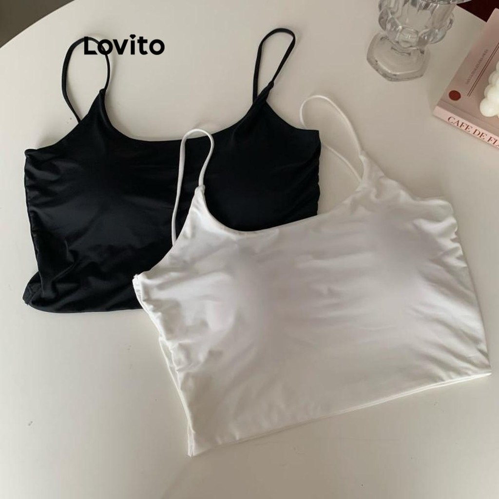 Lovito Women Casual Plain Basic Tank Top LNE59357 | Shopee Philippines