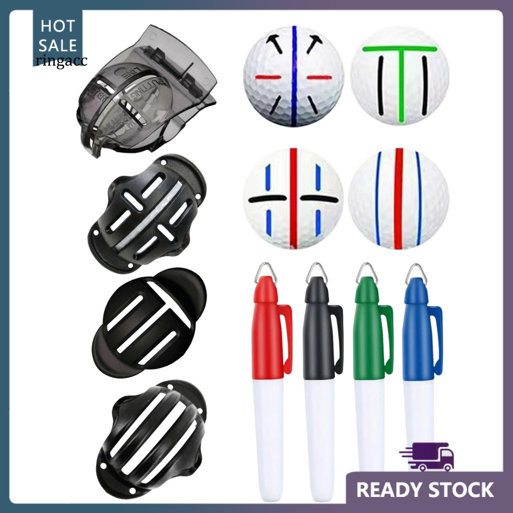RGA Golf Supplies Golf Ball Alignment Tool Pro Golf Ball Marker Set ...