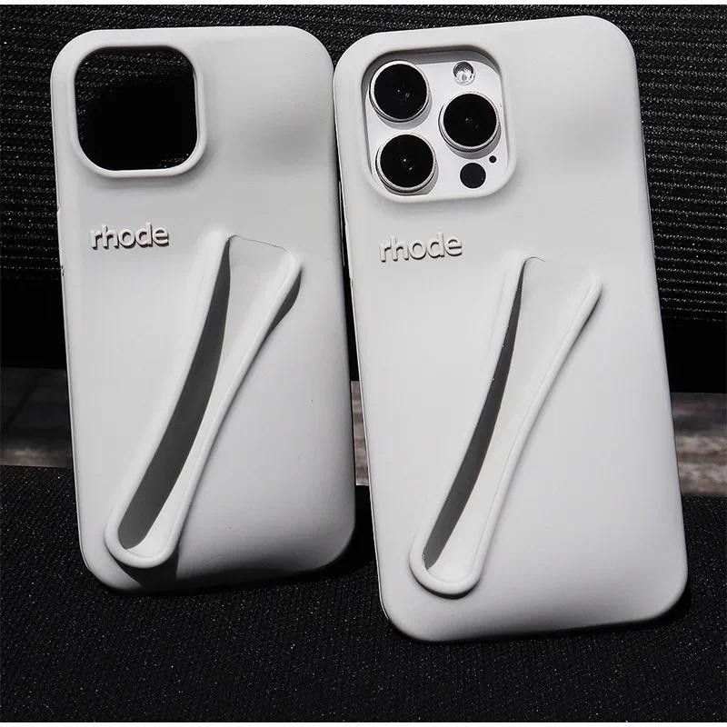 Minimalist Solid Color Rhode Case For iPhone 15 14 Plus 13 12 Mini 11 ...