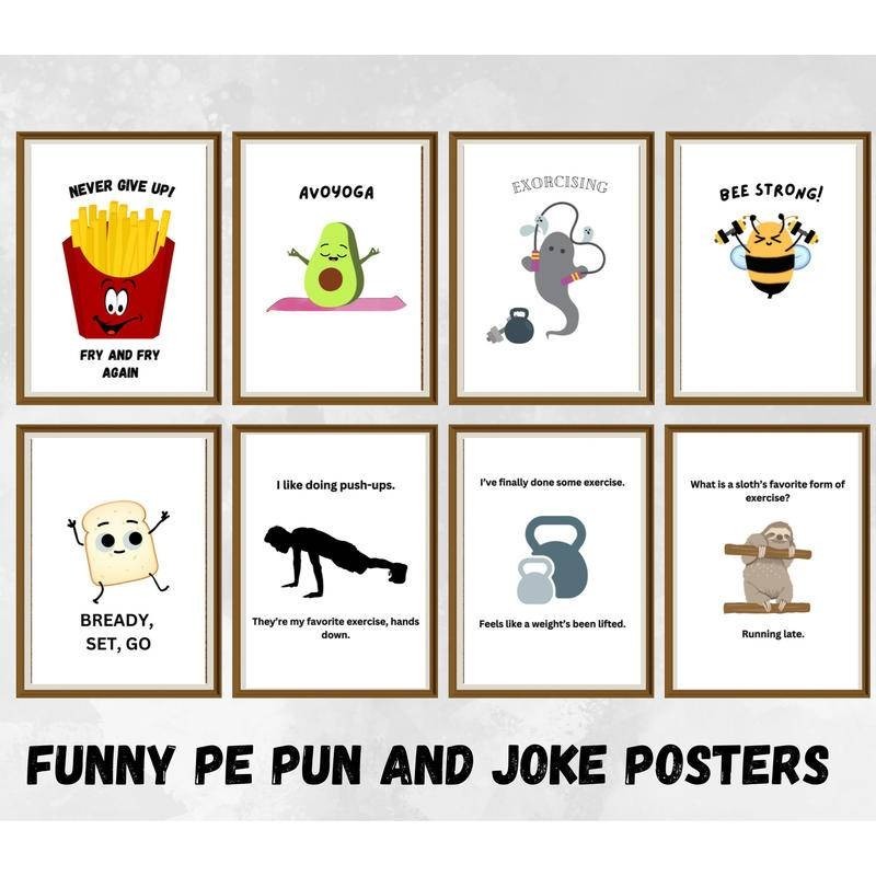 Physical Education Decor Funny Fitness Gifts Teacher Gift Exercise Puns ...