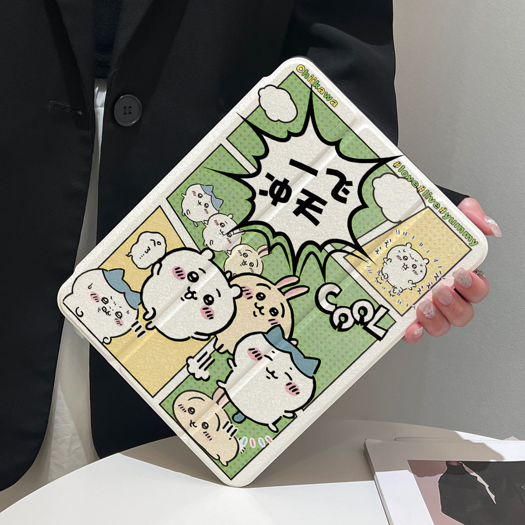 Chiikawa case iPad gen5/6/7/8/9/10 mini6 three-fold rotating acrylic ...