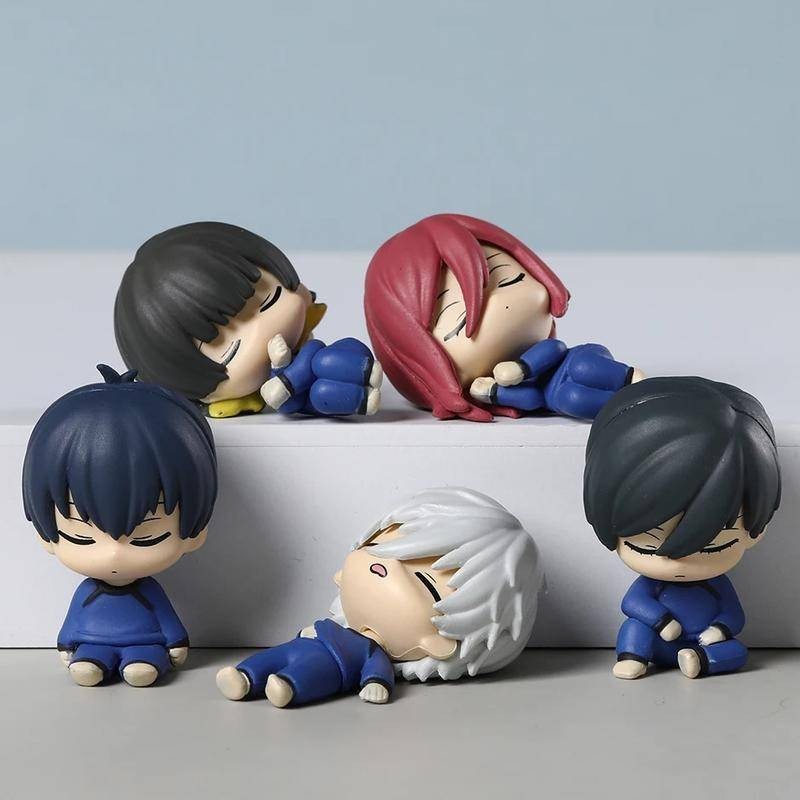 5pcs BLUE LOCK Gacha Sleeping in Pajamas Isagi Meguru Chigiri Nagi Rin ...