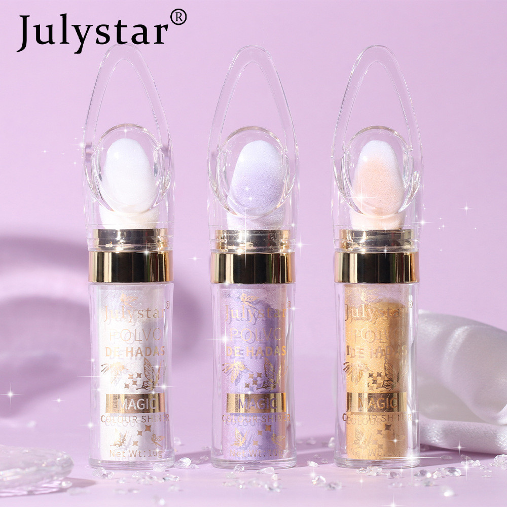 Julystar Fairy High Light Pat Powder Body Brighten Natural Three ...