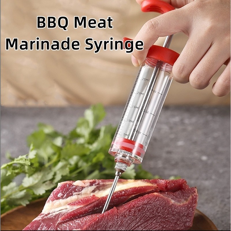 Food Syringe Stainless Steel Needles Spice Syringe Marinade Cooking ...