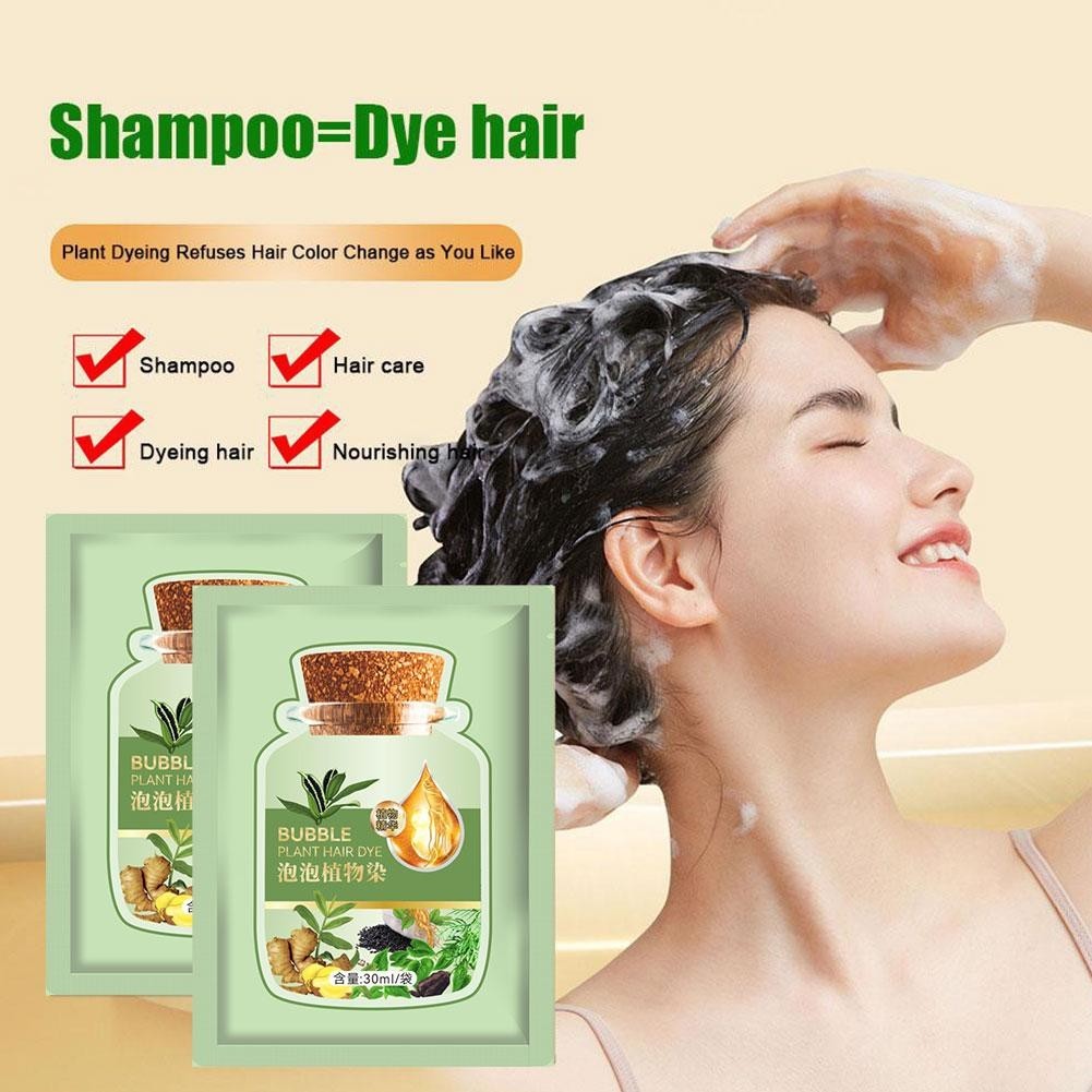 Bubble Hair Dye In Bag Plant Hair Dye Lazy People Bubble Dye Hair DIY ...