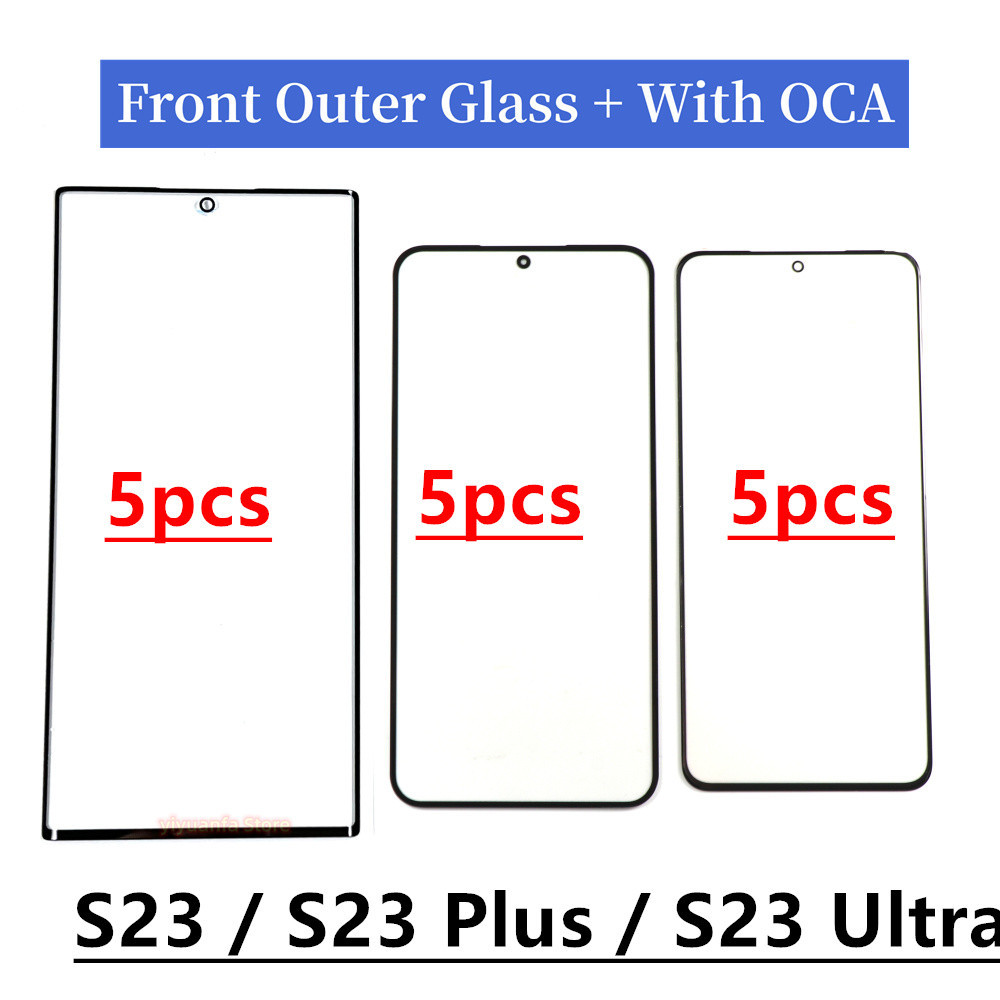 5pcs For Samsung Galaxy S23 Plus Ultra Series S23+ Front Outer Glass ...