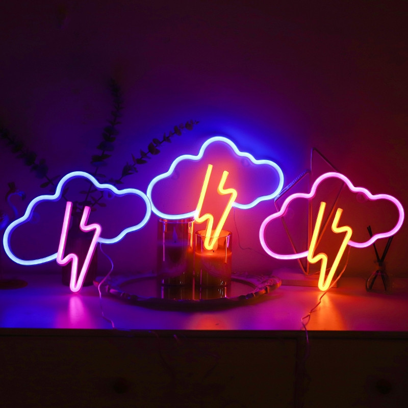 UNOLUX Battery/USB Neon Light, Wall Decorative Light for Bedroom ...
