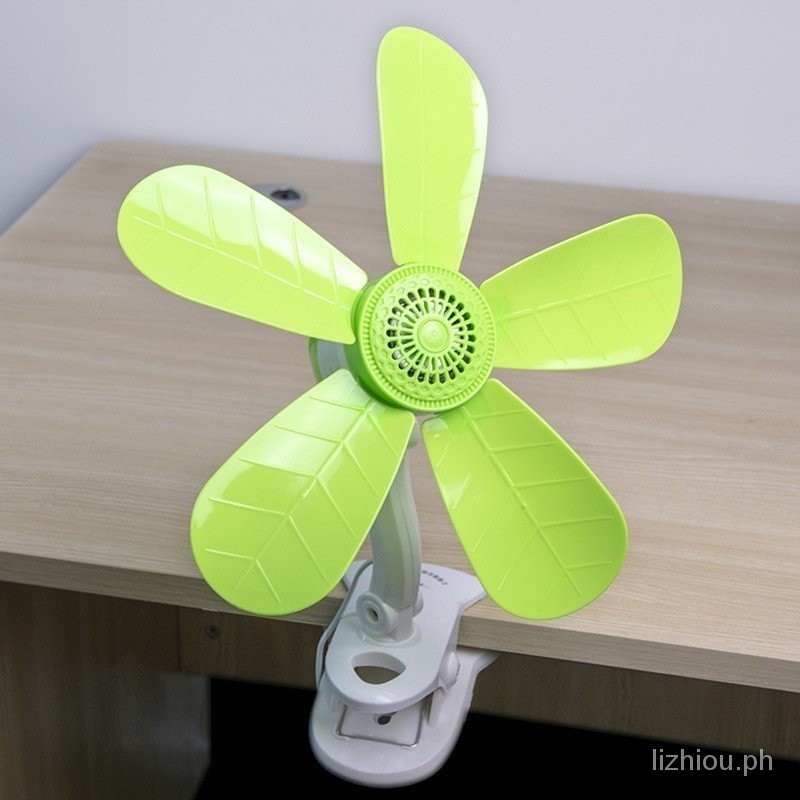 Home Electric Fan W/ Clip, Clover Fan Anti-Heat Portable Clip Electric ...