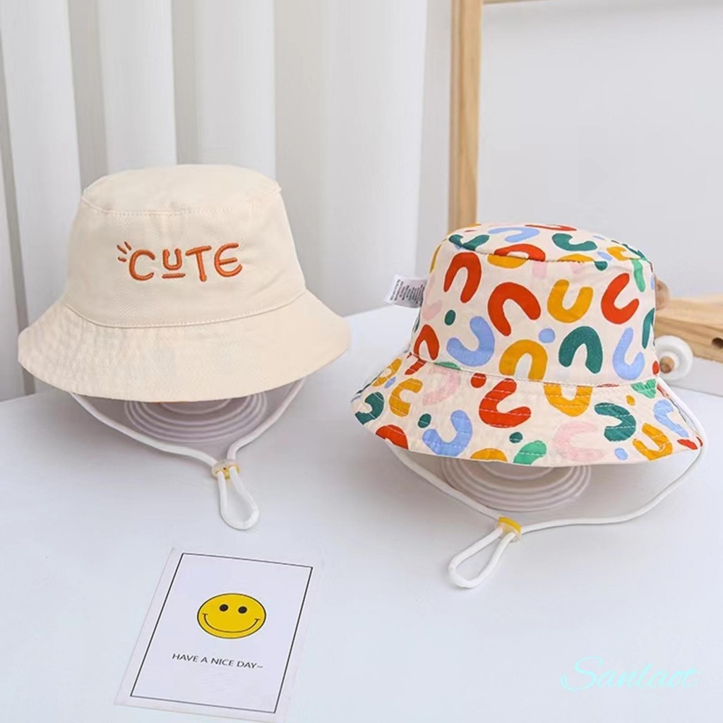Bucket Hat Double Sided Hat for Kids Boy Girl Fisherman Hat Sun Visor ...