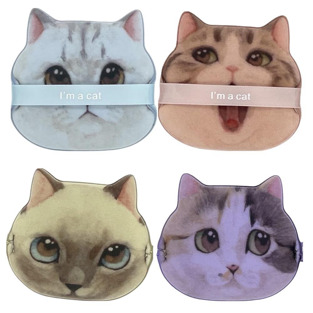 Reversible Blue Cat Air Cushion Puff Hydrophilic Non-Latex Egg Puff ...