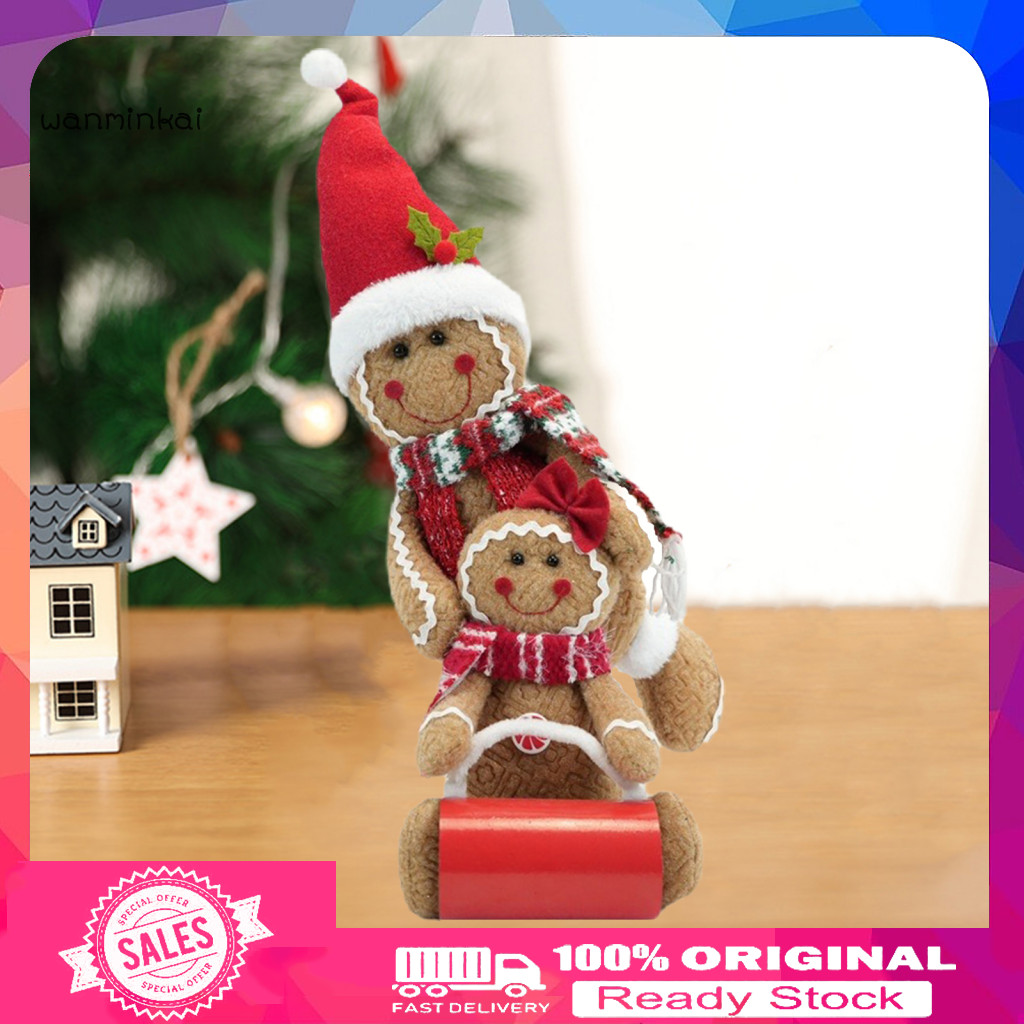 [Ready stock] Holiday Tabletop Decor Gingerbread Man Statue Adorable ...