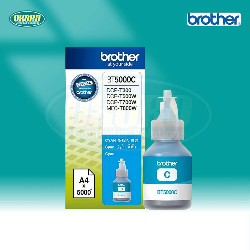 Brother BT5000C Genuine Authentic Cyan ink for DCP-T300,DCP-T500W,DCP-T700W,MFC-T800W - OXORD ...
