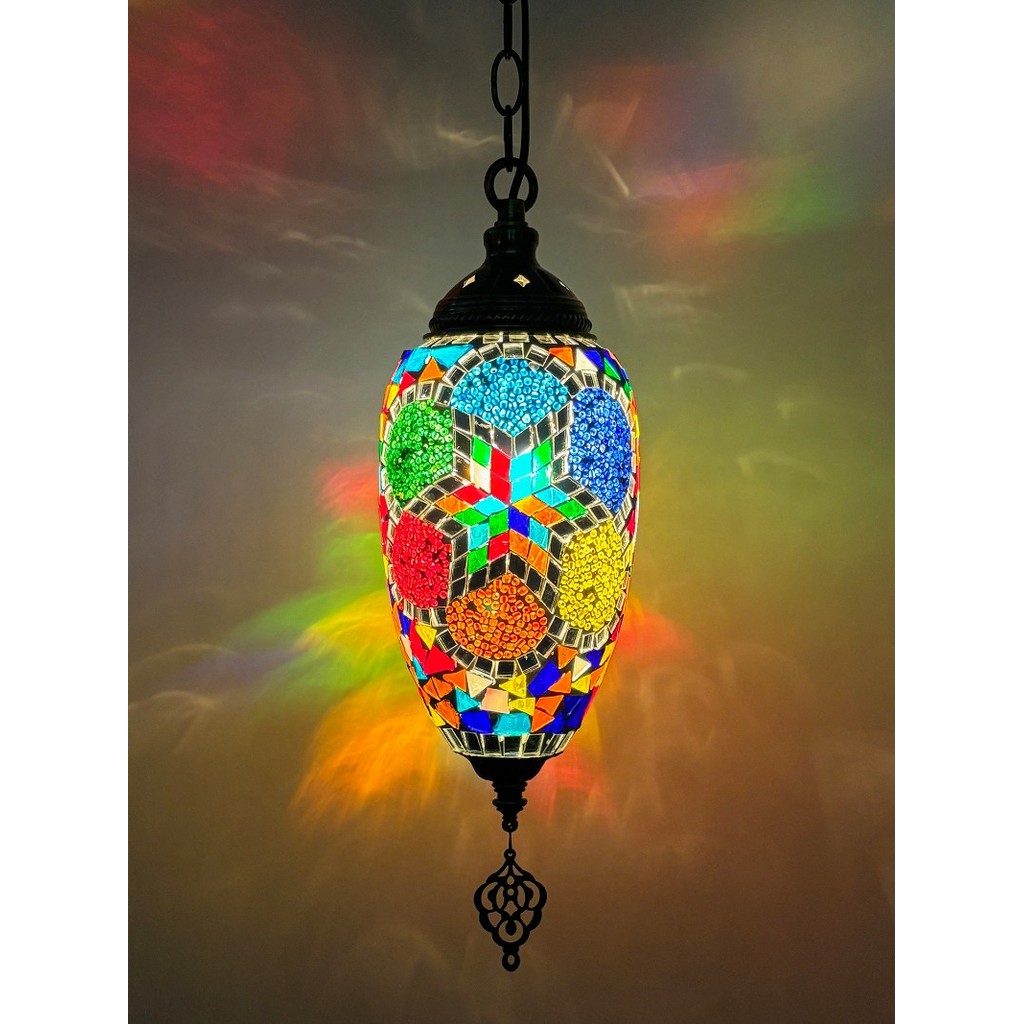 Mosaic Pendant Light Mediterranean Turkish Ceiling Light LED Living ...