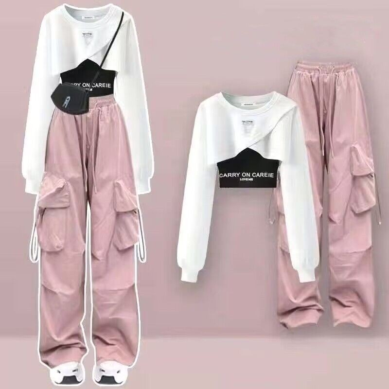 Cool Girl Fried Street00Salt Hot Girl Handsome Sweater Overalls Three ...