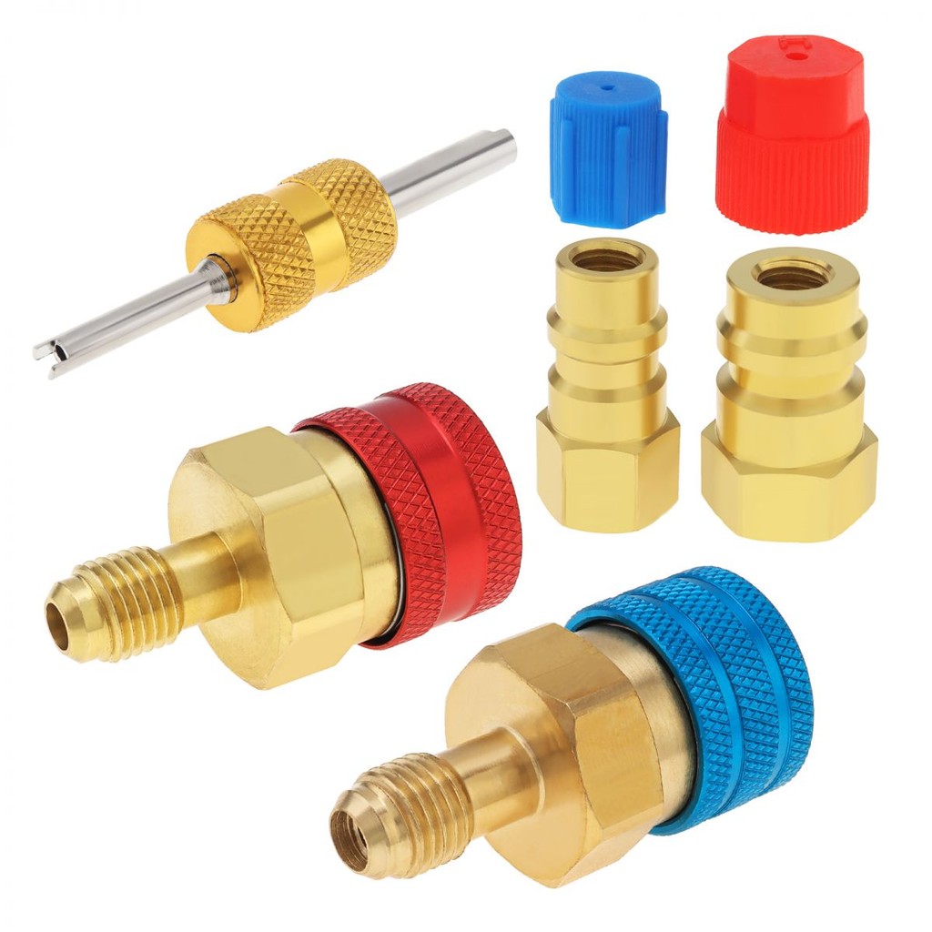 R1234YF to R134A Hose Adapter High and Low Side Quick Couplings Adapter ...