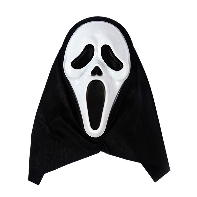 Scream Mask Halloween Ghost Face Scream Horror Headgear Funny Dress up ...